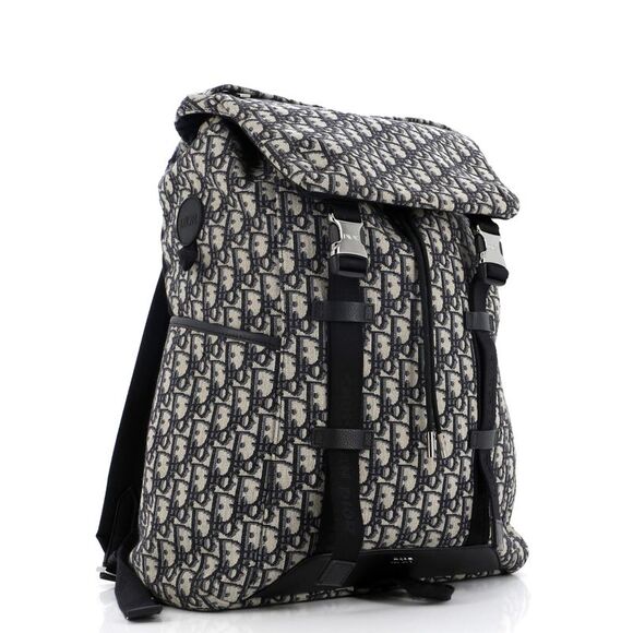 Dior | Bags | Christian Dior Explorer Backpack Oblique Canvas Blue ...